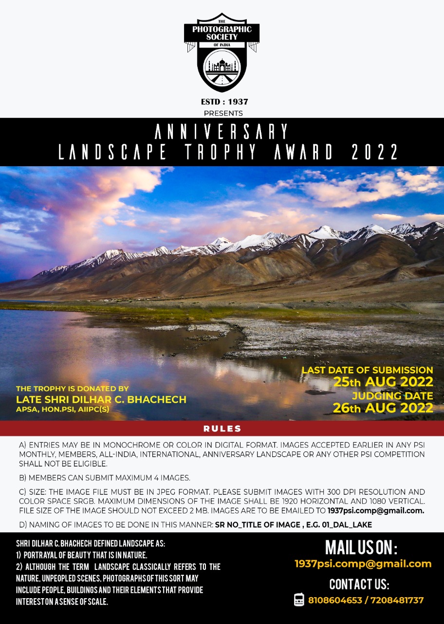Annual Landscape Trophy Award 2022 | The Photographic Society of India